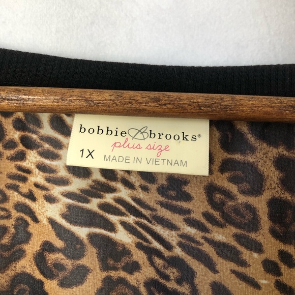 Bobbie Brooks | Tops | Bobbie Brooks Pluse Size Leopard Print Top Sheer ...